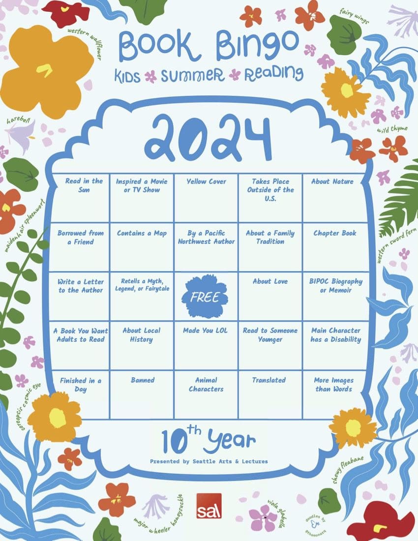 Seattle Arts & Lectures \ Kids Summer Book Bingo Highlights